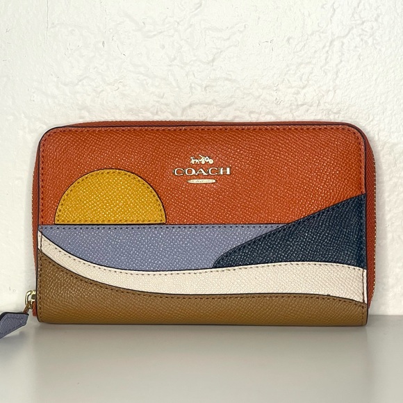 Coach | Bags | Coach Beach Postcard Zip Wallet | Poshmark